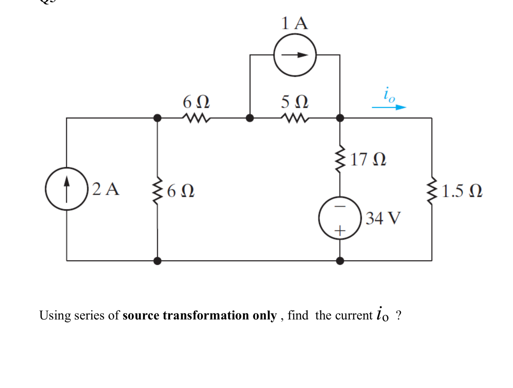 Solved Using Series Of Source Transformation Only Find The