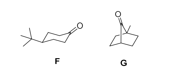 Solved Are the faces of the carbonyl groups in compounds F | Chegg.com