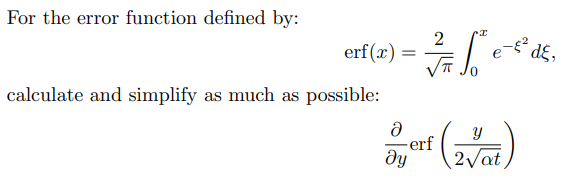 Solved For the error function defined | Chegg.com