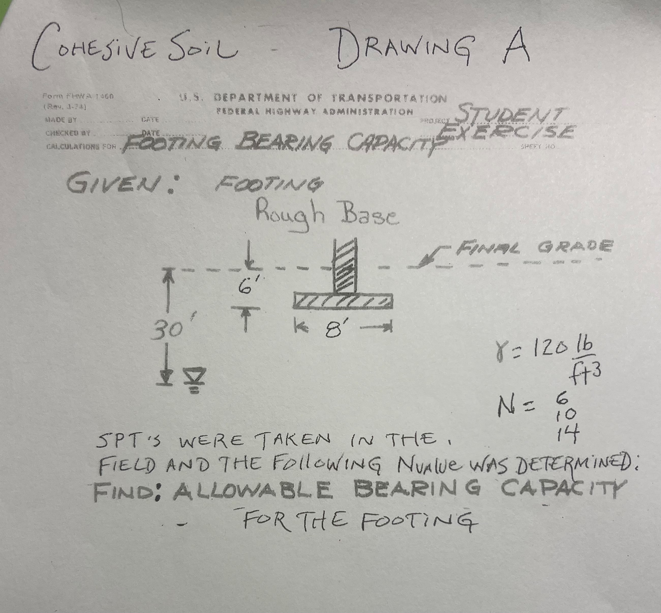 1. ﻿Using the attached drawing A what is the cohesive | Chegg.com