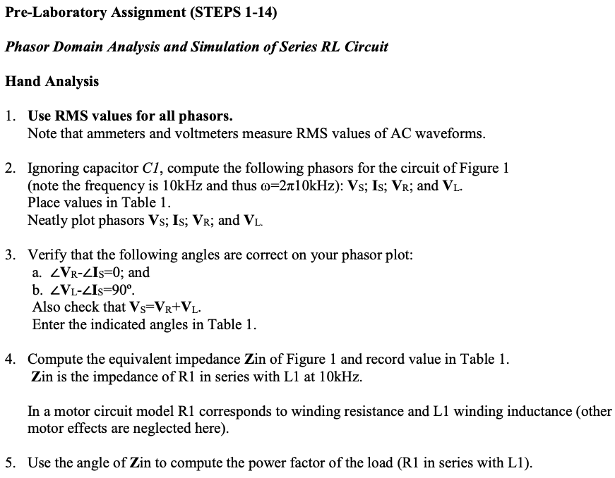 Solved **Please only fill out the "hand analysis" section of | Chegg.com