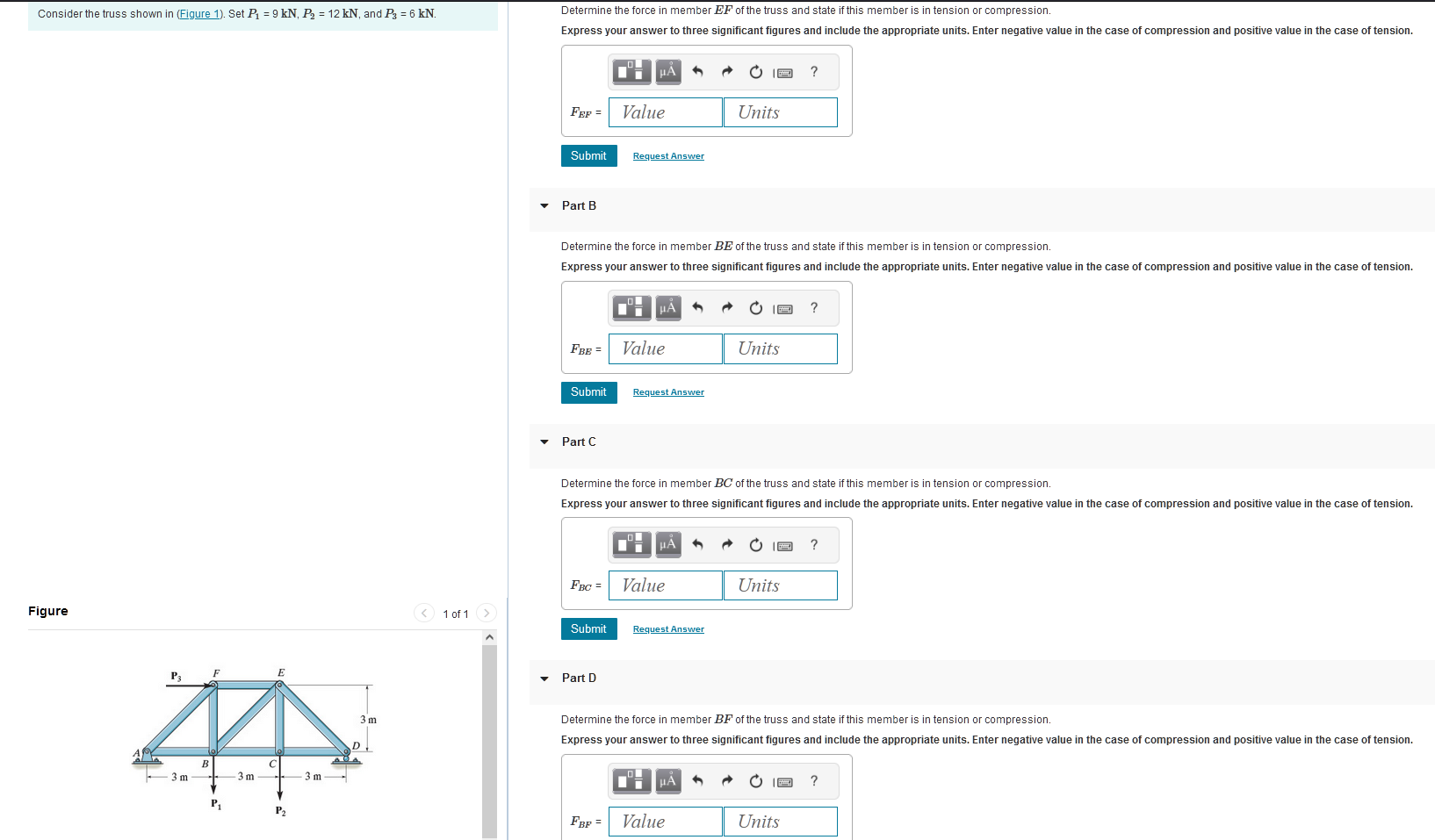 Solved 6.37 - This is a Statics problem dealing with ‘The | Chegg.com
