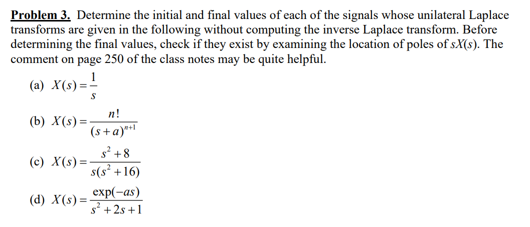 Solved Problem 3. Determine the initial and final values of | Chegg.com