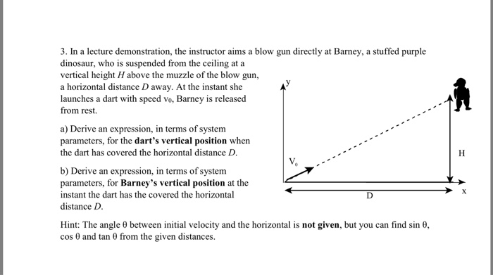 Solved 3. In a lecture demonstration, the instructor aims a | Chegg.com