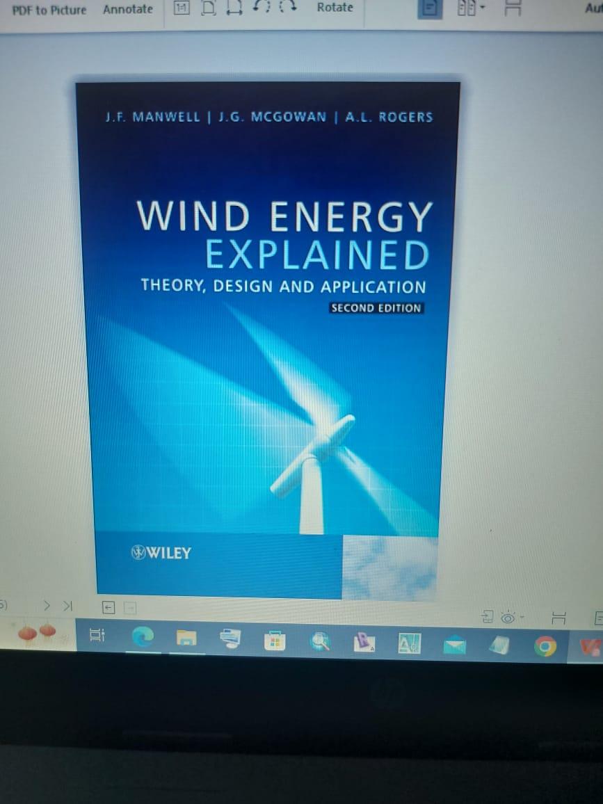 Solved J.F. MANWELL | J.G. MCGOWAN | A.L. ROGERS WIND ENERGY | Chegg.com
