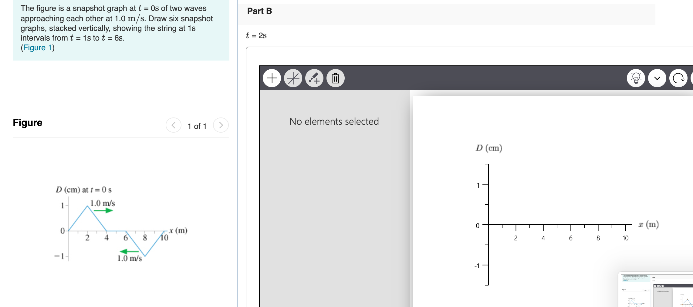 Solved Part C The figure is a snapshot graph at t = Os of | Chegg.com