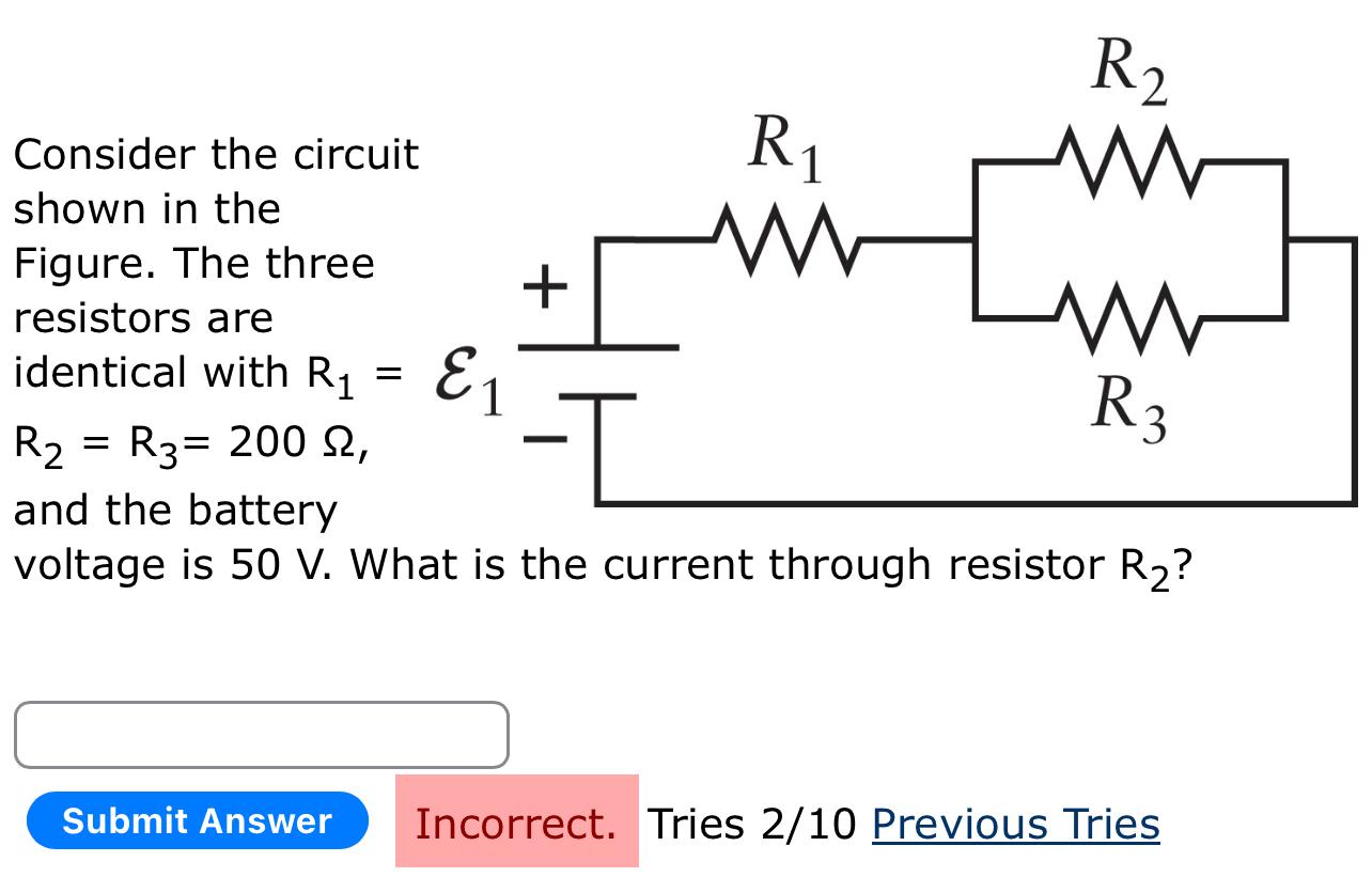 Solved identical with R1=E R2=R3=200Ω and the battery | Chegg.com