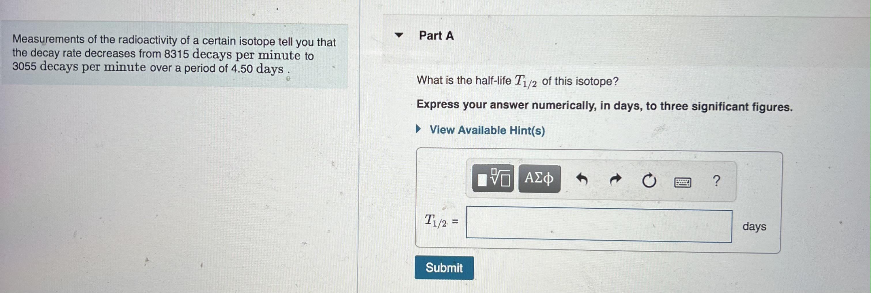 Solved Part A Many medical PET scans use the isotope 18F, | Chegg.com