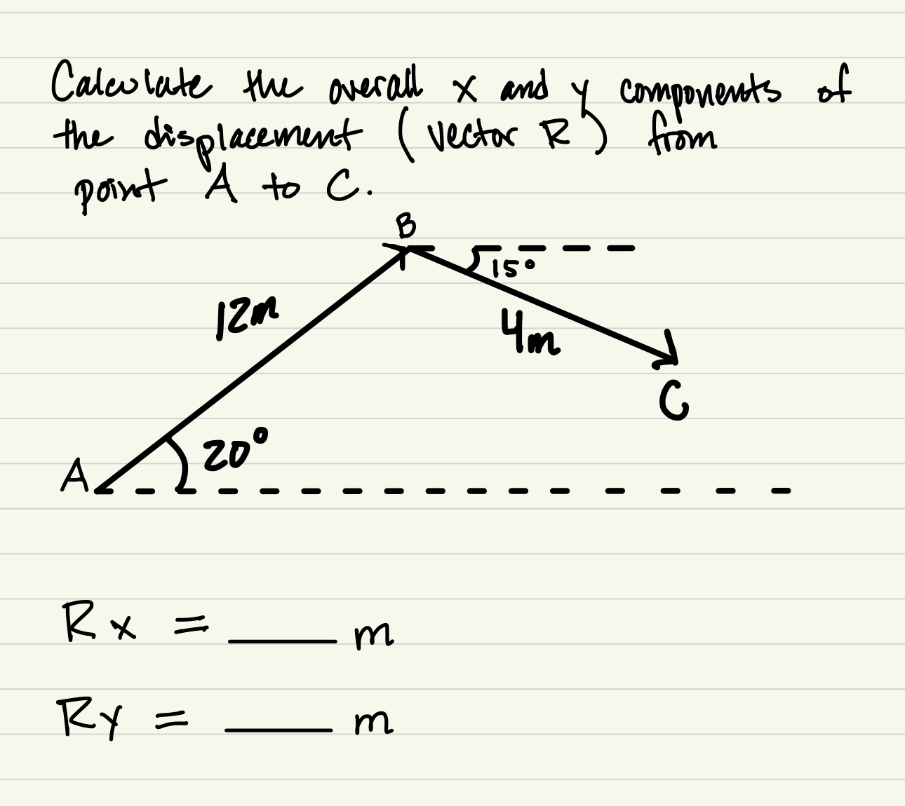 Solved Calculate the overall x and y components of the | Chegg.com