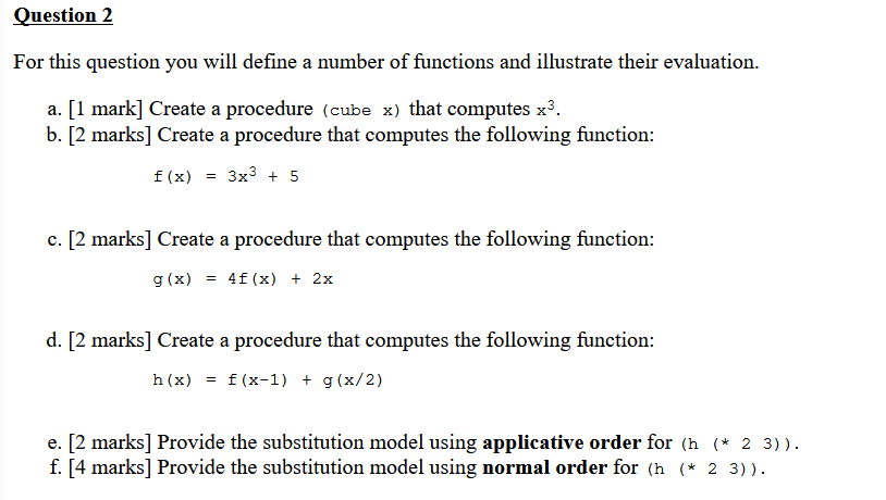 Using the Scheme functional language AND do not use | Chegg.com