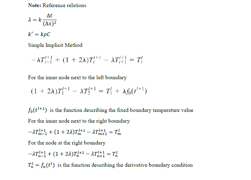 Solved Q2. Use Simple Implicit Method to solve for the | Chegg.com