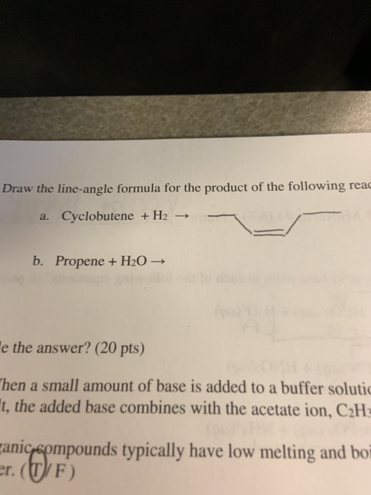Solved Draw the line-angle formula for the product of the | Chegg.com