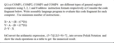Solved Q1) a) COMPI, COMP2, COMP3 and COMP4 are different | Chegg.com