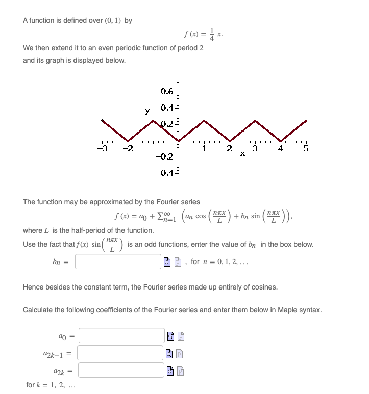 Solved A function is defined over (0, 1) by f (x) = x. We | Chegg.com