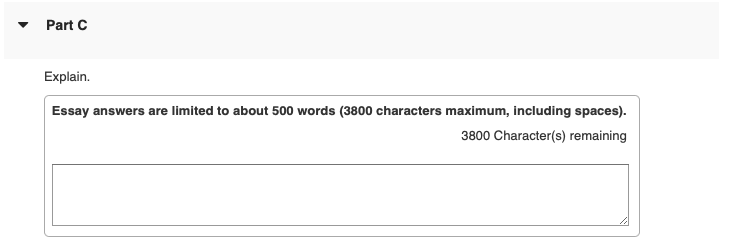 Solved Essay answers are limited to about 500 words ( 3800 | Chegg.com