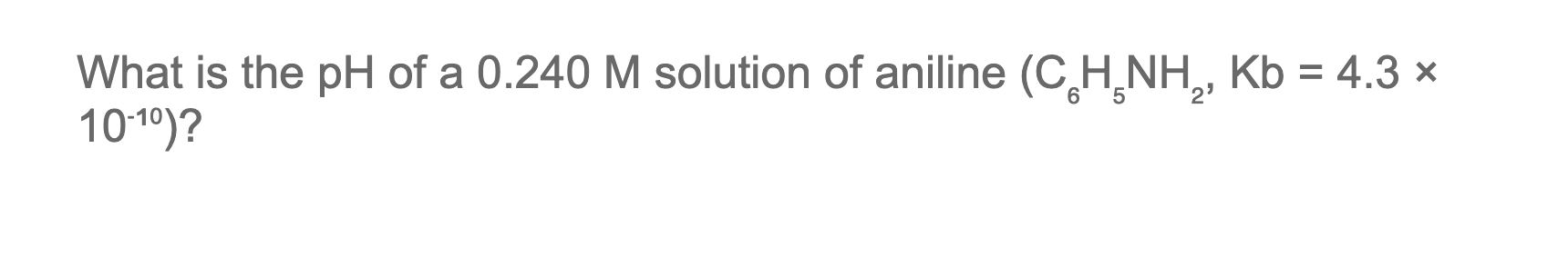 Solved What is the \\( \\mathrm{pH} \\) of a \\( 0.240 | Chegg.com
