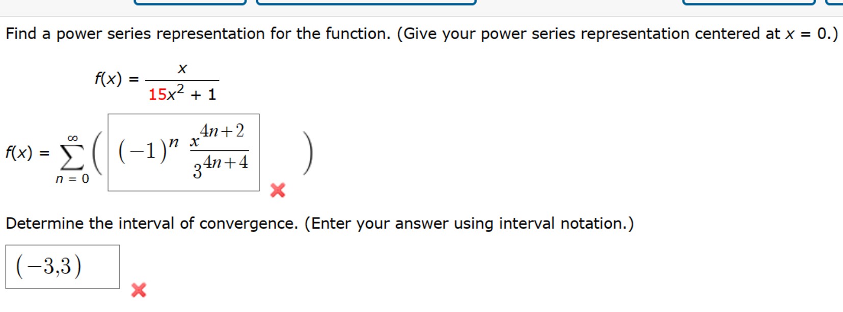 Solved Find a power series representation for the function. | Chegg.com