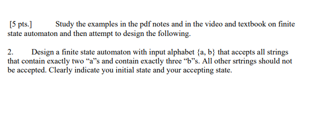 Solved [5 pts.] Study the examples in the pdf notes and in | Chegg.com