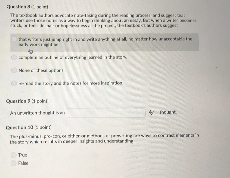 Solved Question 8 (1 point) The textbook authors advocate | Chegg.com
