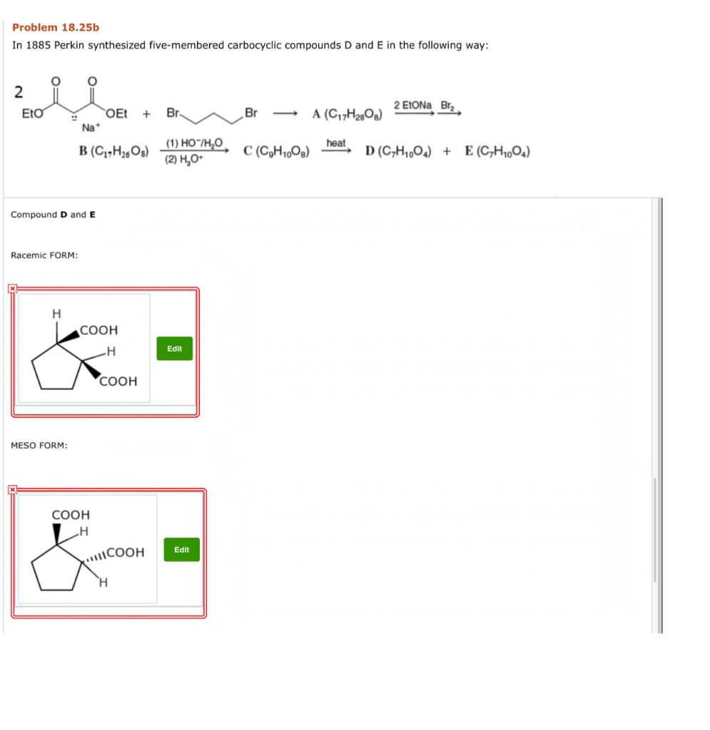 Solved Problem 18.36 For each of the following, identify the | Chegg.com