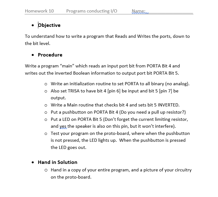 Solved - Dbjective To understand how to write a program that | Chegg.com