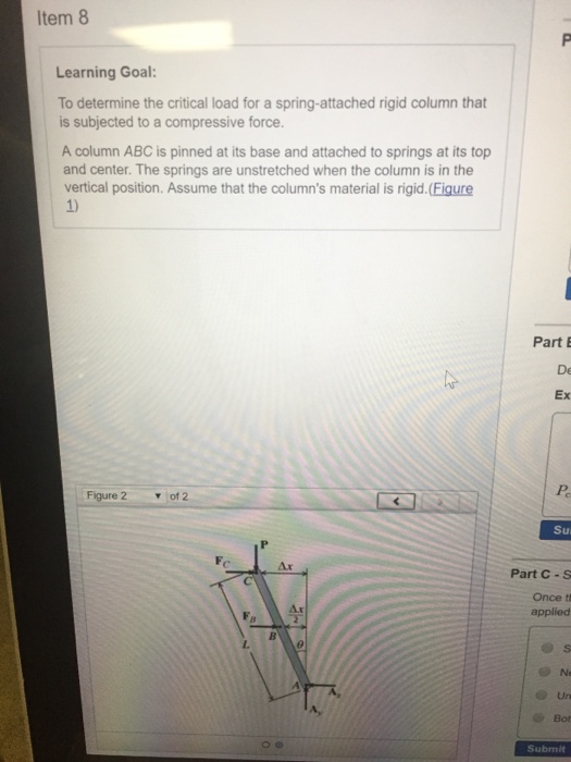 Solved tem 8 Learnin To determine the critical load for a | Chegg.com