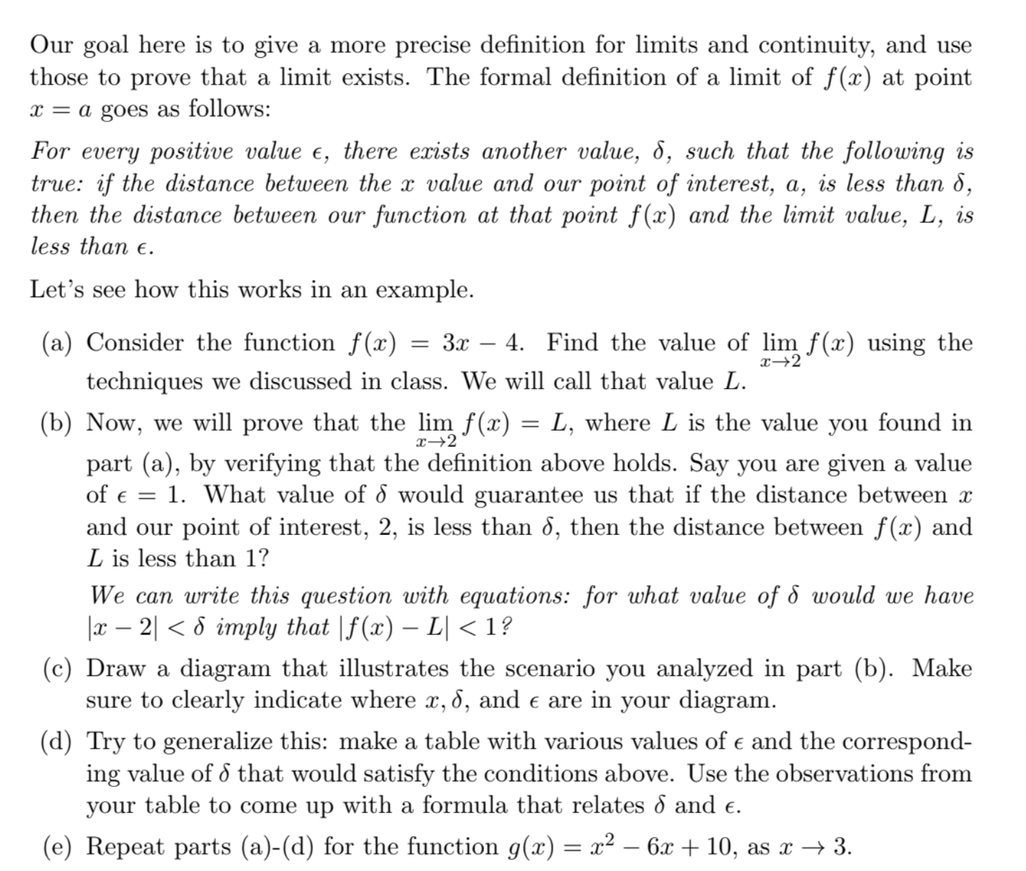 Solved Our goal here is to give a more precise definition | Chegg.com