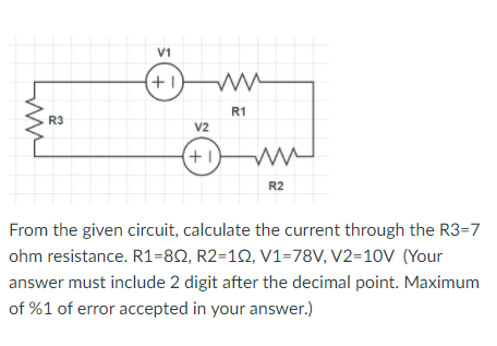 Solved V1 öm R1 R3 V2 +1 R2 From the given circuit, | Chegg.com
