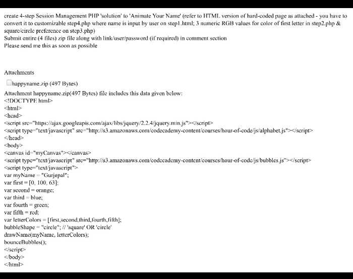 Solved create 4-slep Session Management PHP 'solutionto | Chegg.com