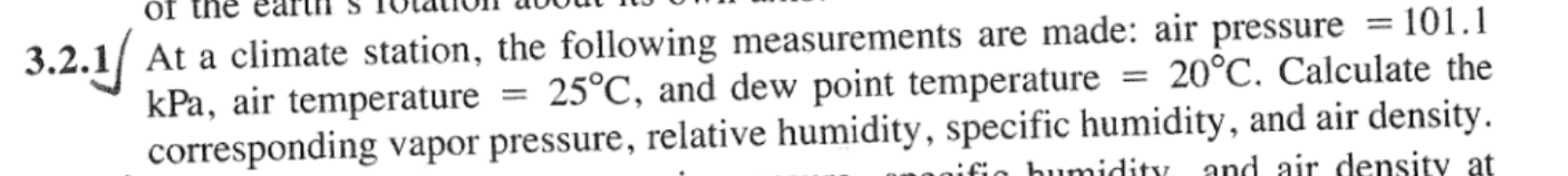 Solved 3.2.1 At a climate station, the following | Chegg.com