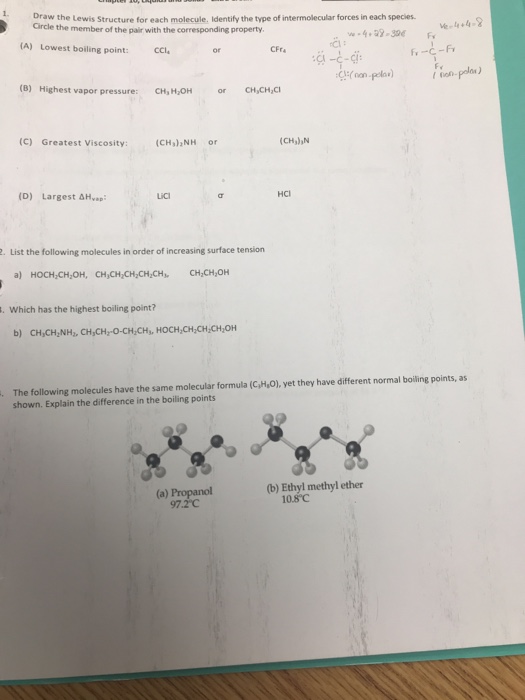 Solved Cr he Lewis Structure for each molecule. Identify the | Chegg.com