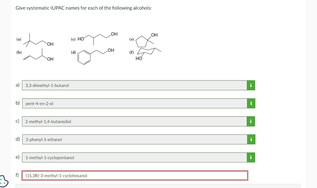 Solved Give systematic IUPAC names for each of the following | Chegg.com