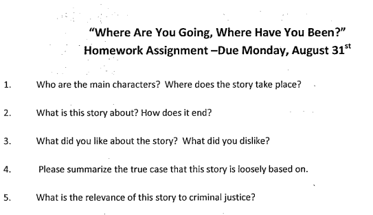 Where Are You Going, Where Have You Been" by Joyce | Chegg.com