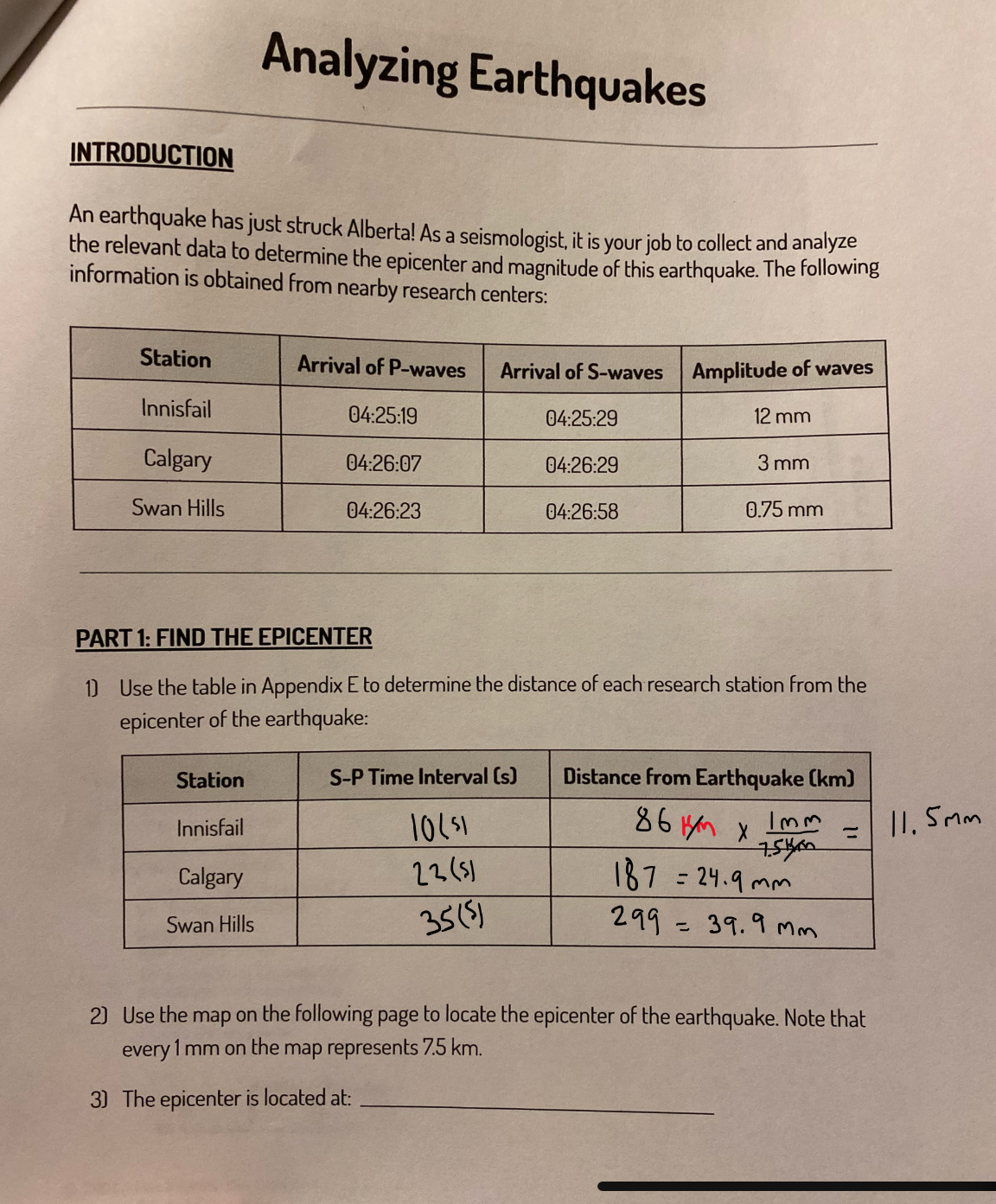 Solved INTRODUCTION An earthquake has just struck Alberta! | Chegg.com