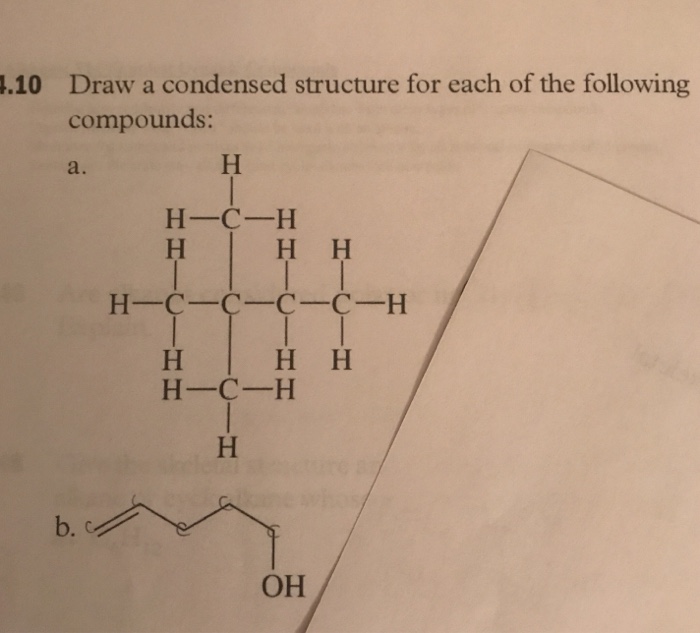 Solved Convert the condensed structures shown to skeletal | Chegg.com