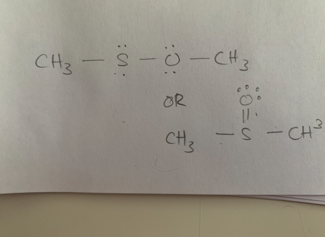 Solved When drawing the molecule CH3S(O)CH3, how do you know | Chegg.com