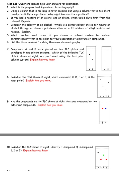 Solved Post Lab Questions (please type your answers for | Chegg.com Solved Post Lab Questions (please type your answers for | Chegg.com