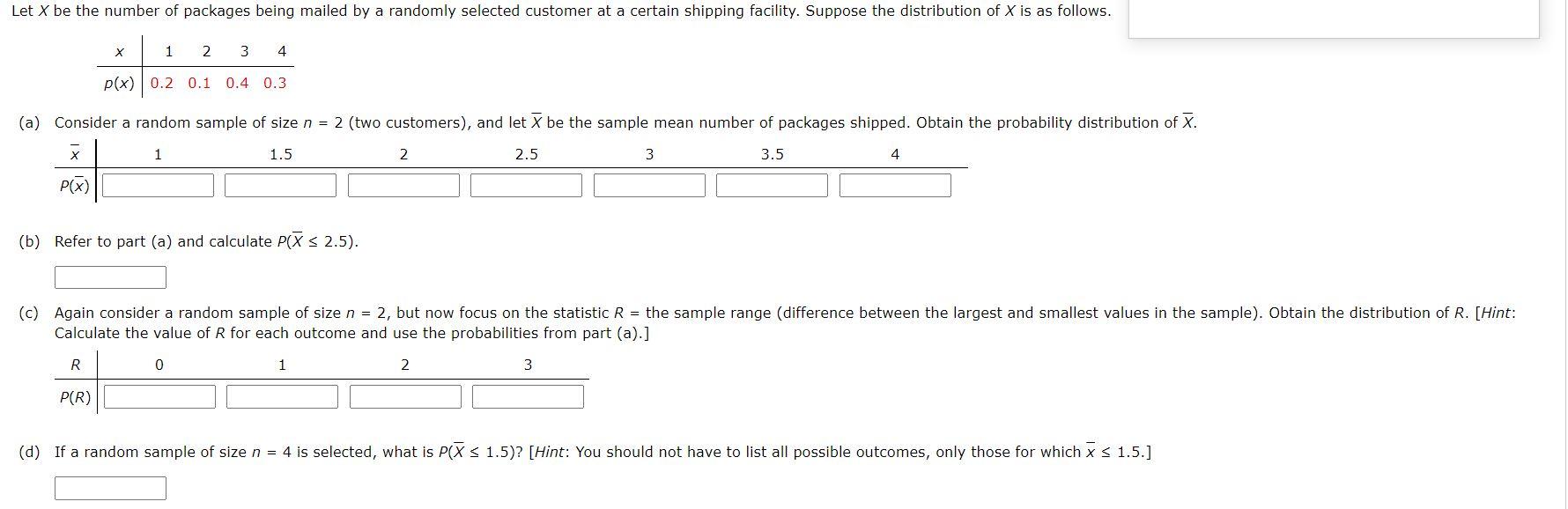 Solved Calculate the value of R for each outcome and use the | Chegg.com