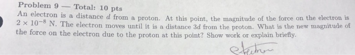 Solved An electron starts from rest near a negatively | Chegg.com