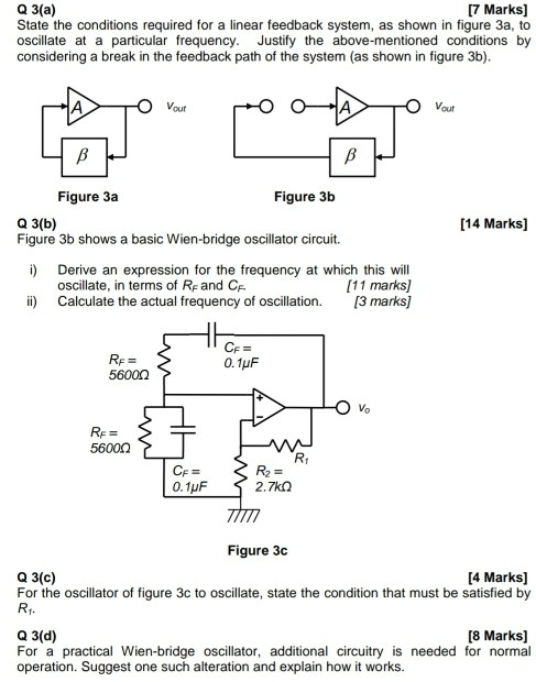 Solved Q 3(a) [7 Marks] State the conditions required for a | Chegg.com