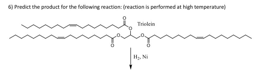 Solved 6) Predict the product for the following reaction: | Chegg.com