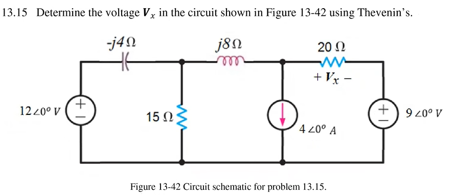 Solved 3.15 Determine the voltage Vx in the circuit shown in | Chegg.com