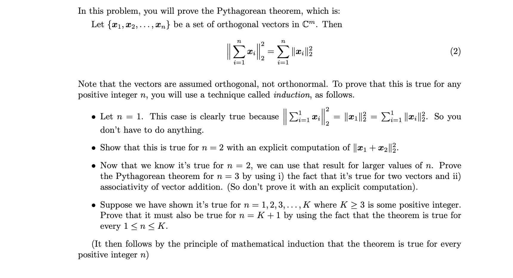 In this problem, you will prove the Pythagorean | Chegg.com