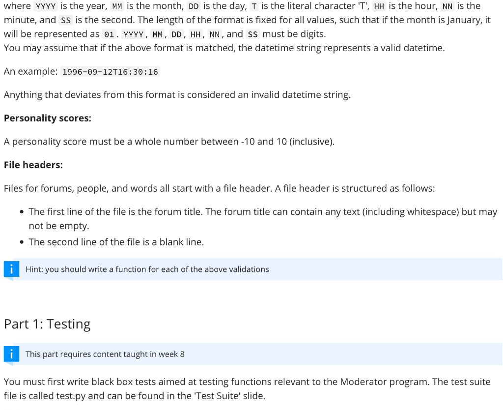 Your task is to create a program called moderator.py | Chegg.com