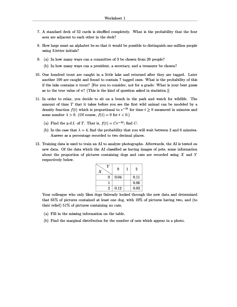 Solved 1. (a) Roll two fair 6-sided dice (one red and one | Chegg.com