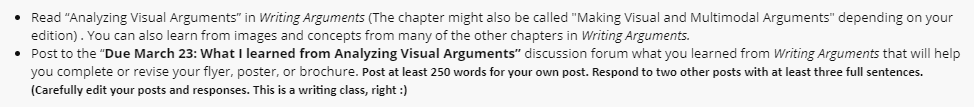 Read "Analyzing Visual Arguments" in Writing | Chegg.com