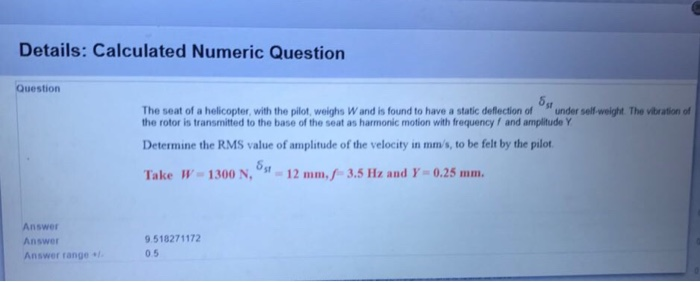 Solved Details: Calculated Numeric Question Question A steel | Chegg.com
