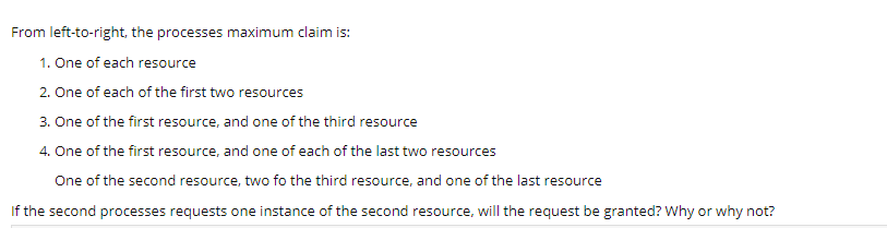 Solved QUESTION 1 Consider a system that uses resource | Chegg.com