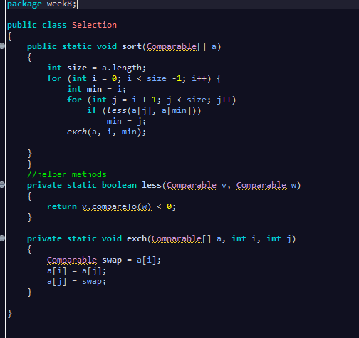 Solved Hello, so I am learning elementary sorts and there | Chegg.com