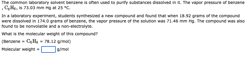 Solved The common laboratory solvent benzene is often used | Chegg.com